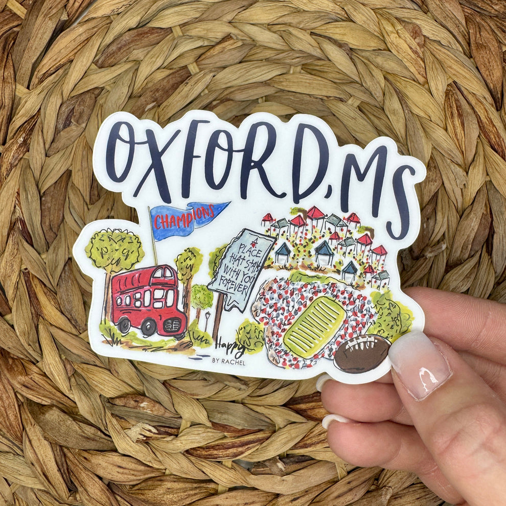 Oxford, MS Game Day Sticker – Sew Charming Design Co