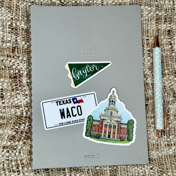 Waco, Texas License Plate Sticker – Sew Charming Design Co